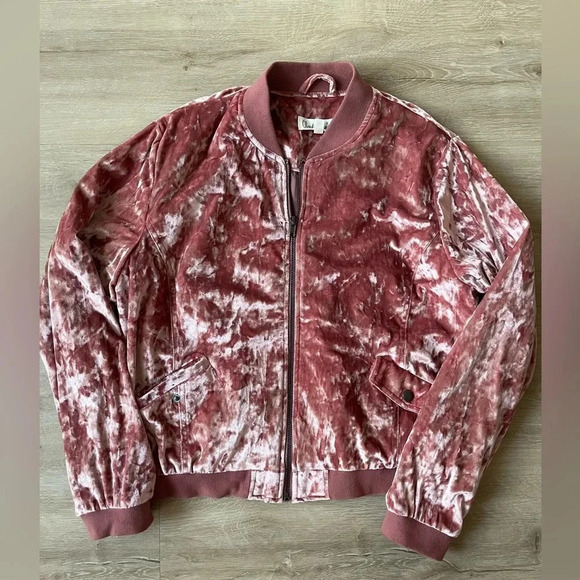 Cloud Chaser | Jackets & Coats | Cloud Chaser Pink Crushed Velvet ...